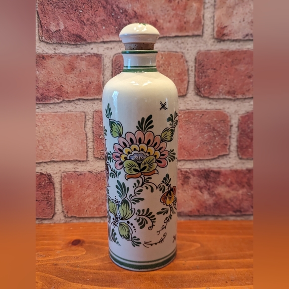 Delft | Dining | Delft Floral Decanter With Cork Stopper | Poshmark